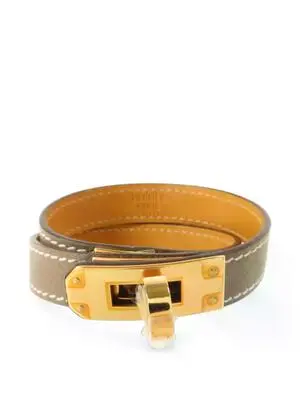 Hermès 2023 Kelly Double Tour Leather Bracelet - Gold