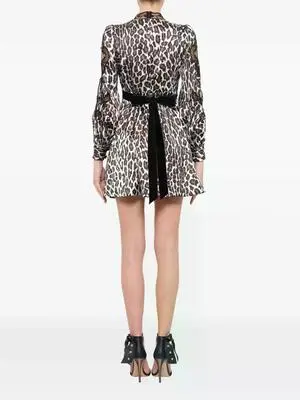 Marc Jacobs Leopard-print Lace-panel Minidress