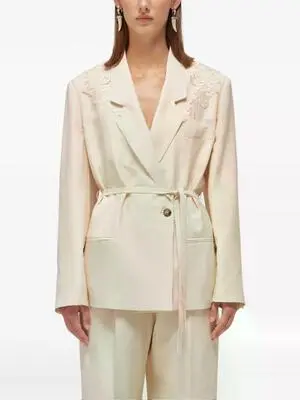 BLUGIRL Embroidered Belted Blazer