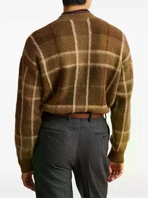 Ralph Lauren Purple Label Plaid-pattern Sweater