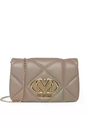 Moschino Quilted Logo-plaque Shoulder Bag