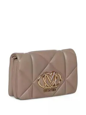 Moschino Quilted Logo-plaque Shoulder Bag