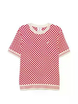 Casablanca Checkered Knit T-shirt