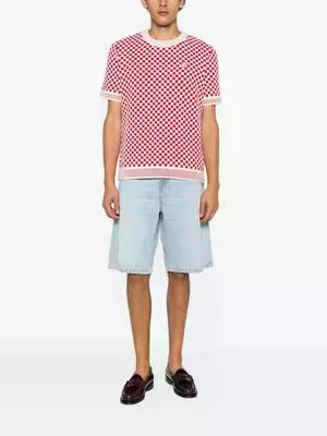 Casablanca Checkered Knit T-shirt