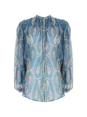 Etro Paisley-print Pleated Blouse