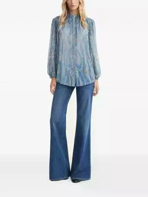 Etro Paisley-print Pleated Blouse