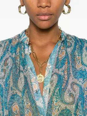 Etro Paisley-print Pleated Blouse