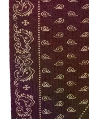 Guest In Residence Paisley-knit Triangle Scarf