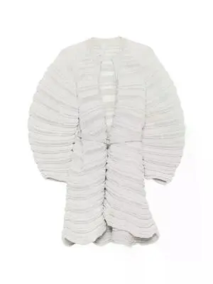 CFCL Belted Ribbed-knit Jacket - Neutrals