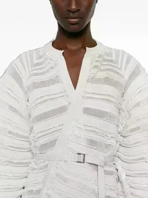 CFCL Belted Ribbed-knit Jacket