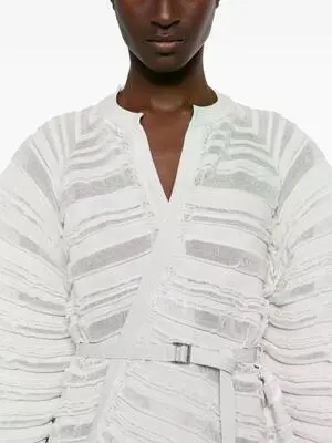 CFCL Belted Ribbed-knit Jacket - Neutrals