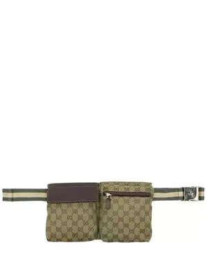 Gucci 2016-2026 Gg Canvas Web Double Pocket Belt Bag