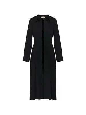 Valentino Garavani Bow-embellished Zip-fastening Coat