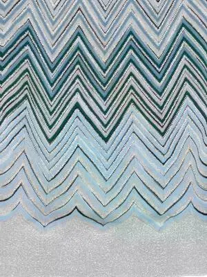 Missoni Zigzag-knit Metallic-thread Scarf - Blue