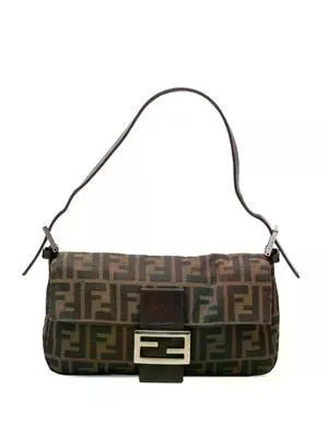 Fendi 1990-2000 Zucca Canvas Baguette Shoulder Bag