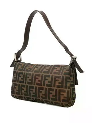 Fendi 1990-2000 Zucca Canvas Baguette Shoulder Bag