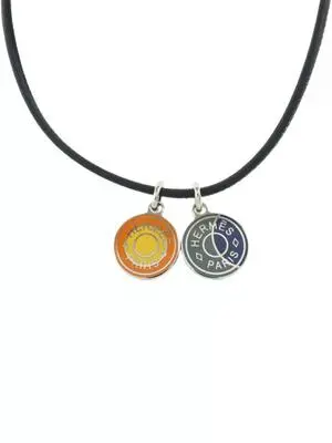 Hermès Eclipse Leather Necklace - Silver