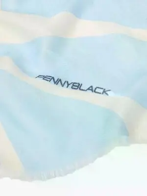 PENNYBLACK Leaf-print Frayed Scarf