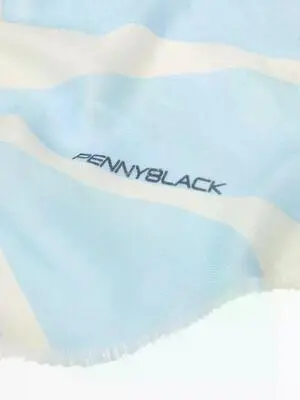 PENNYBLACK Leaf-print Frayed Scarf