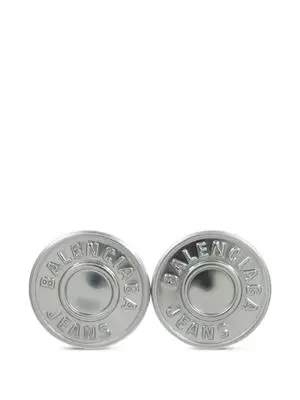 Balenciaga Jeans Stud Earrings - Silver