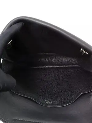 Hermès Halzan Leather Shoulder Bag - Black