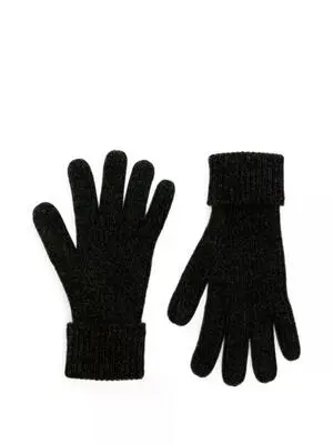 N.peal Ribbed Gloves - Black