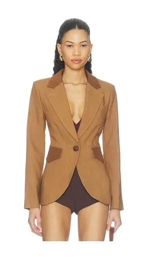 Smythe Blocked Seamed Blazer In . Also