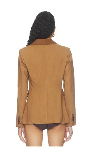 Smythe Blocked Seamed Blazer In . Also