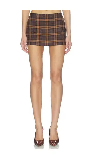 Alice + Olivia Mace Mini Skort In . Also - Chocolate