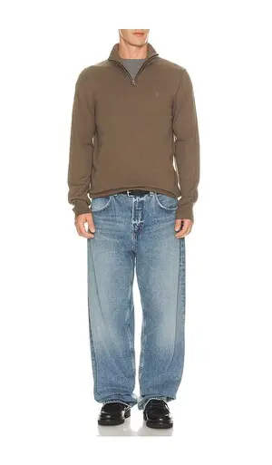 ALLSAINTS Kilburn Zip Funnel Quarter Zip Sweater In . Also