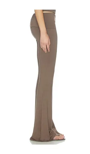 Eterne Soft Jersey Foldover Flare Pant In . Also