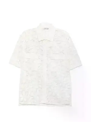 Simkhai Floral-lace Short-sleeve Shirt - White