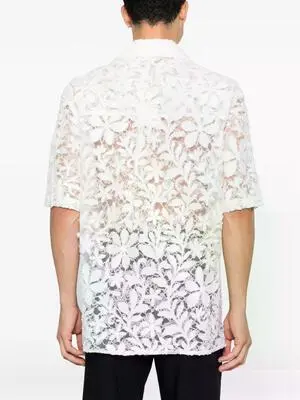 Simkhai Floral-lace Short-sleeve Shirt
