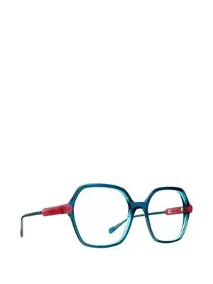 CAROLINE ABRAM Rosen Geometric-frame Glasses - Blue