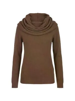 Valentino Garavani Cowl-neck Striped Sweater