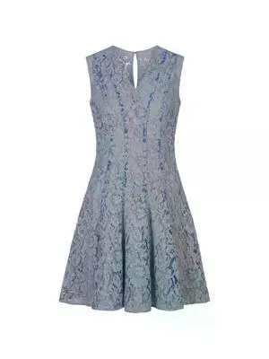 Valentino Garavani Floral-lace Sleeveless Mini Dress - Blue