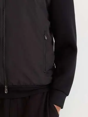 REISS Interlock Hybrid Zip-through Hooded Jacket