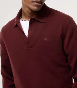 Burberry Cashmere-blend Ekd Polo Shirt