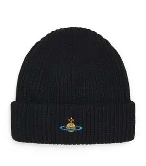 VIVIENNE WESTWOOD Wool Sporty Beanie - Black