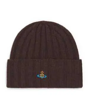 VIVIENNE WESTWOOD Cashmere Classic Beanie - Brown
