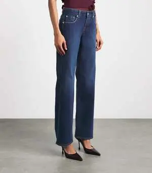 7 For All Mankind Low-rise Straight Jeans