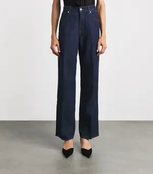 7 For All Mankind Stovepipe High-rise Straight Jeans