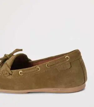 Kurt Geiger Suede Eagle Moccasins - Beige