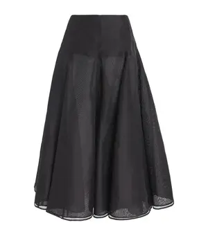 HERSKIND Greta Silk Skirt - Black