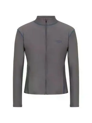 Moschino Zip-up Long-sleeve Sweater - Grey