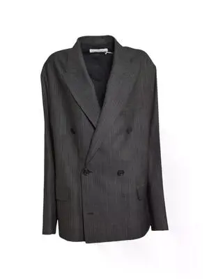 Our Legacy Pinstripe Double-breasted Blazer - Grey