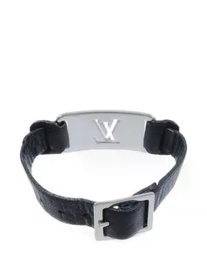 LOUIS VUITTON Leather Bracelet - Silver