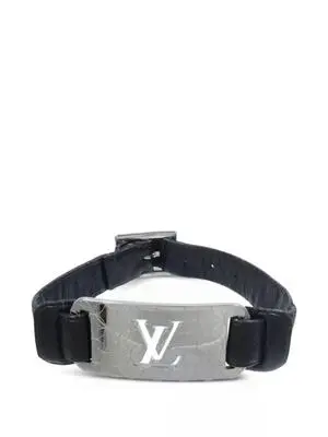 LOUIS VUITTON Leather Bracelet - Silver