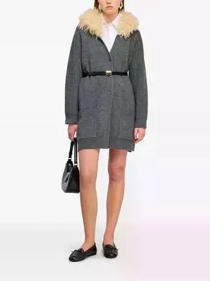 SEMICOUTURE Trudi Ribbed Coat - Grey