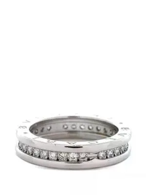 BVLGARI B.zero1 One Band 18k White Gold And Diamonds Ring - Silver